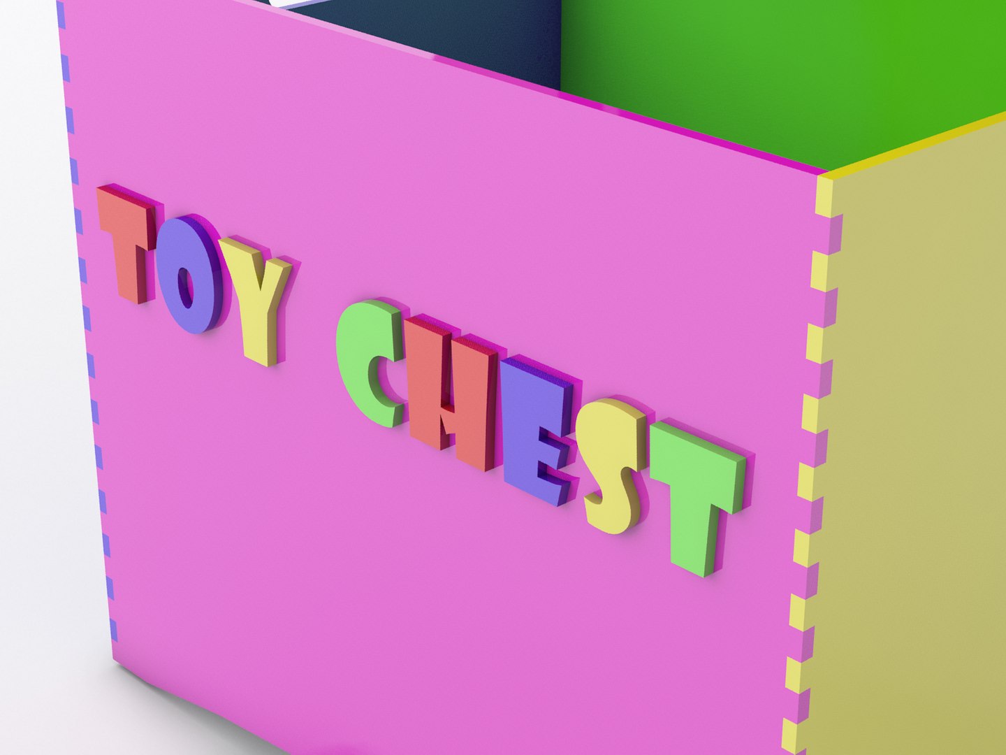 3d Child Wooden Toy Chest