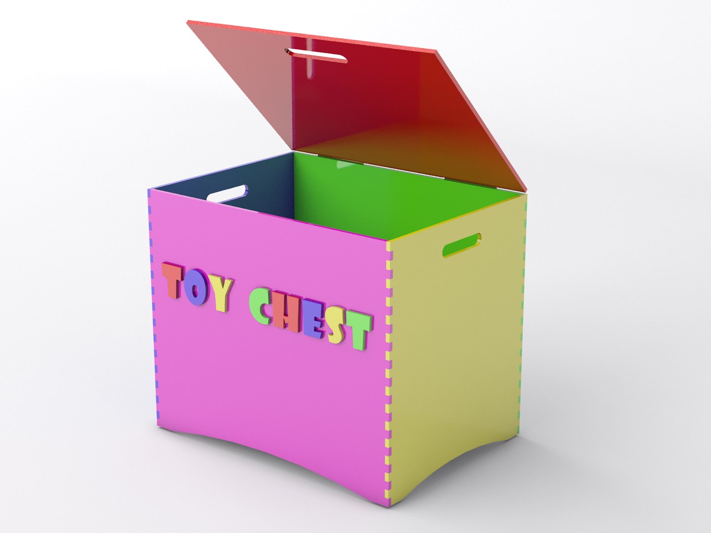 3d Child Wooden Toy Chest