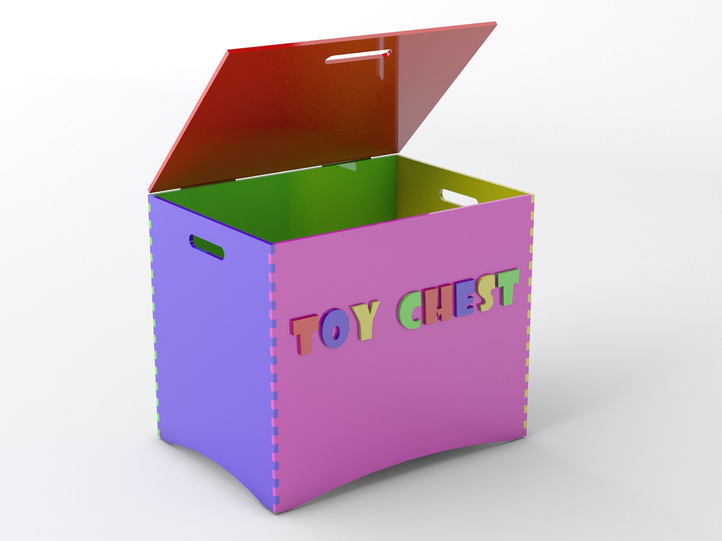 3d Child Wooden Toy Chest