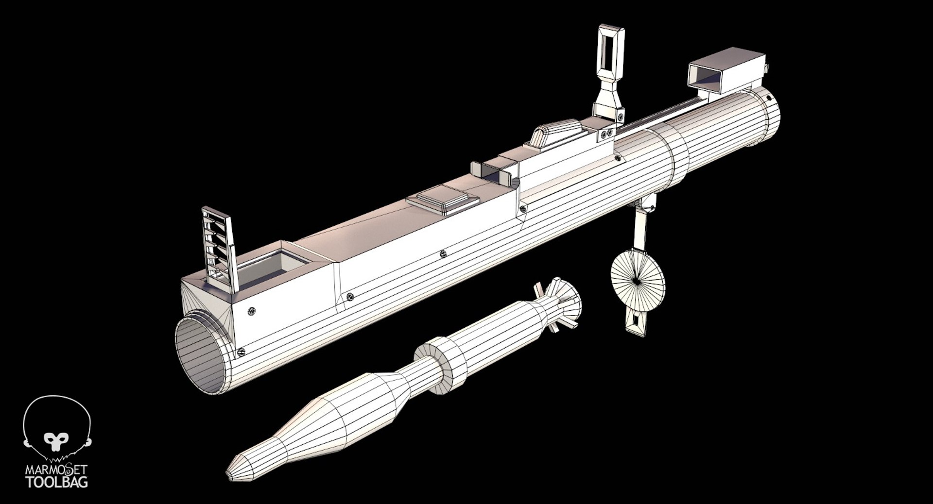 M72 Law Rocket Launcher 3d Model
