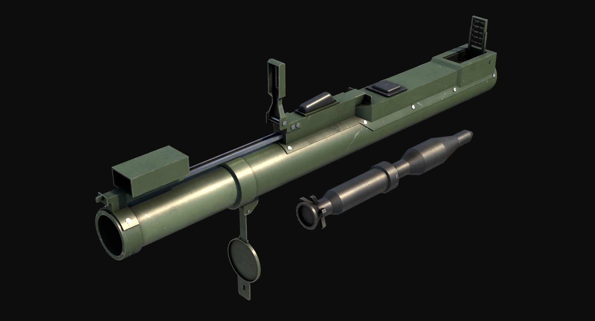 M72 Law Rocket Launcher 3d Model