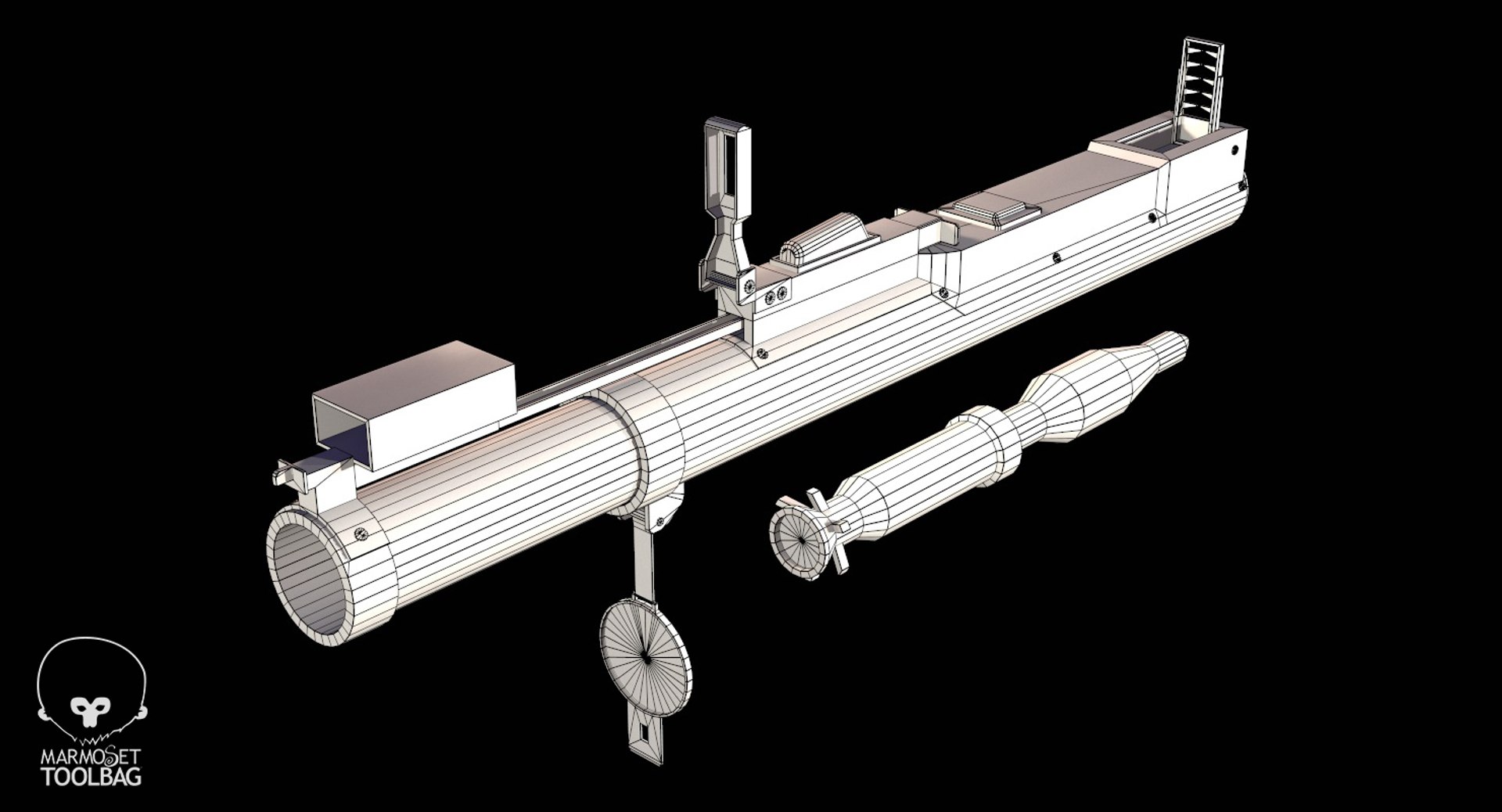 M72 Law Rocket Launcher 3d Model