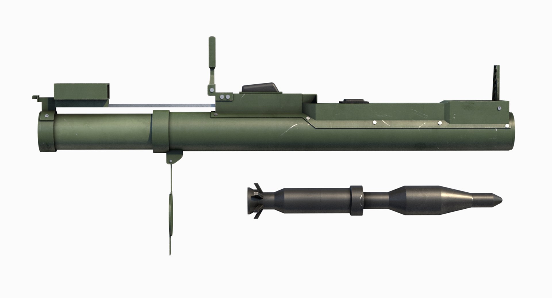 M72 Law Rocket Launcher 3d Model