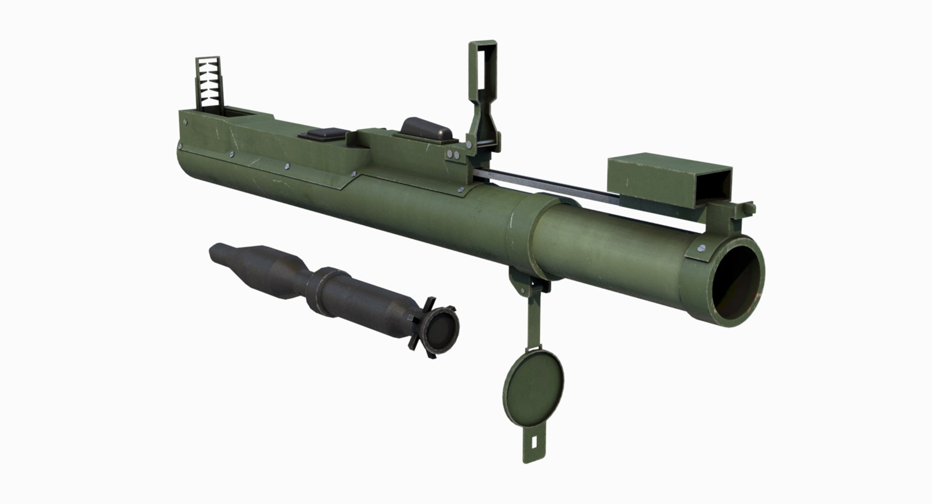 M72 Law Rocket Launcher 3d Model