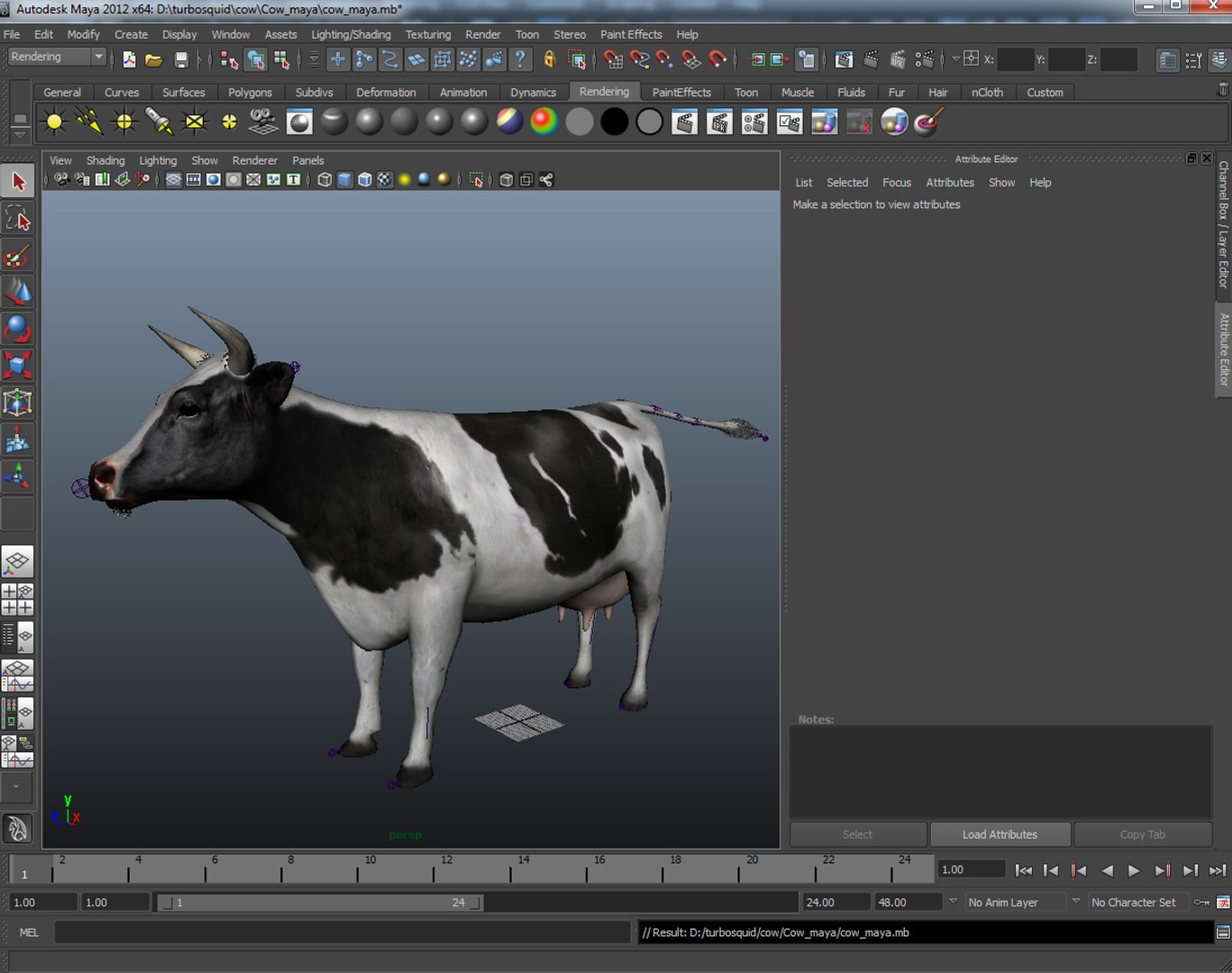 Cow Rigged 3D Model - TurboSquid 1175921