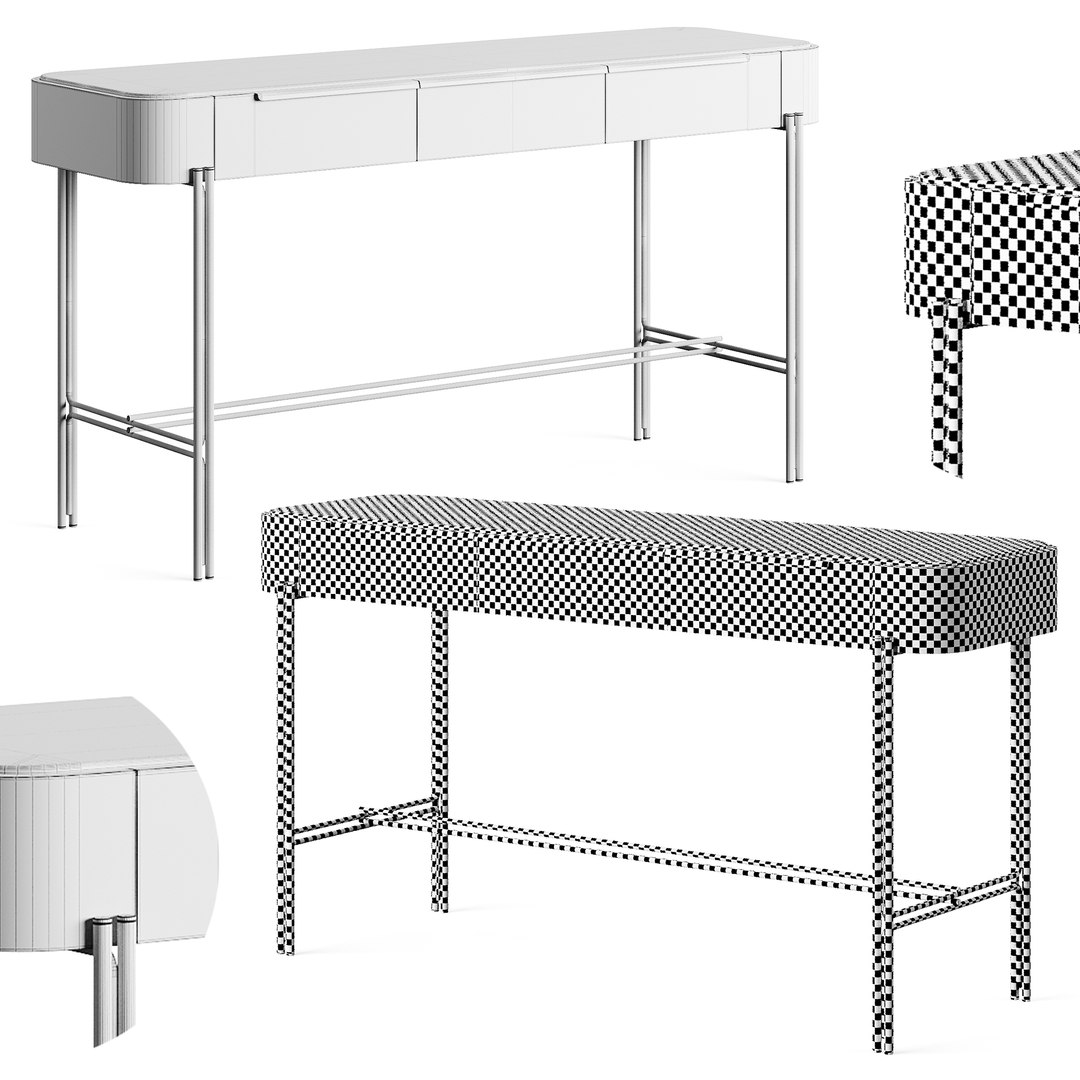 Praddy Console Bamboo NT077 Model - TurboSquid 1958344