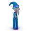 3d cartoon wizard rigged modeled model