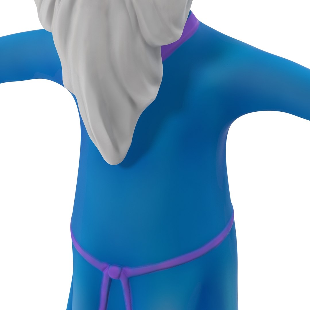3d Cartoon Wizard Rigged Modeled Model