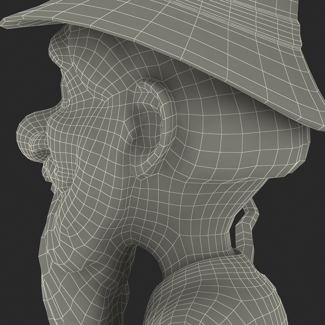 3d cartoon wizard rigged modeled model