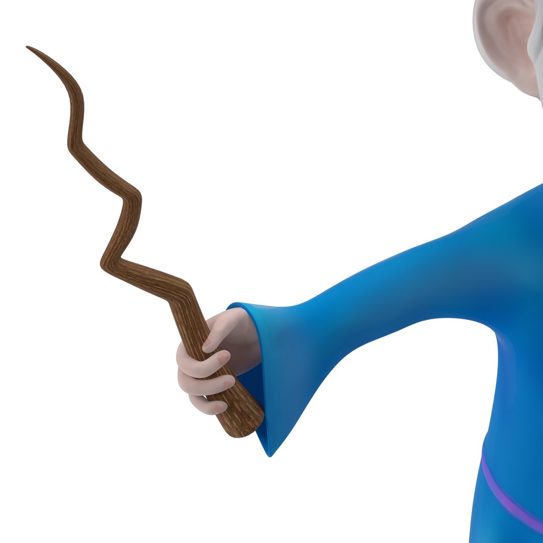3d Cartoon Wizard Rigged Modeled Model