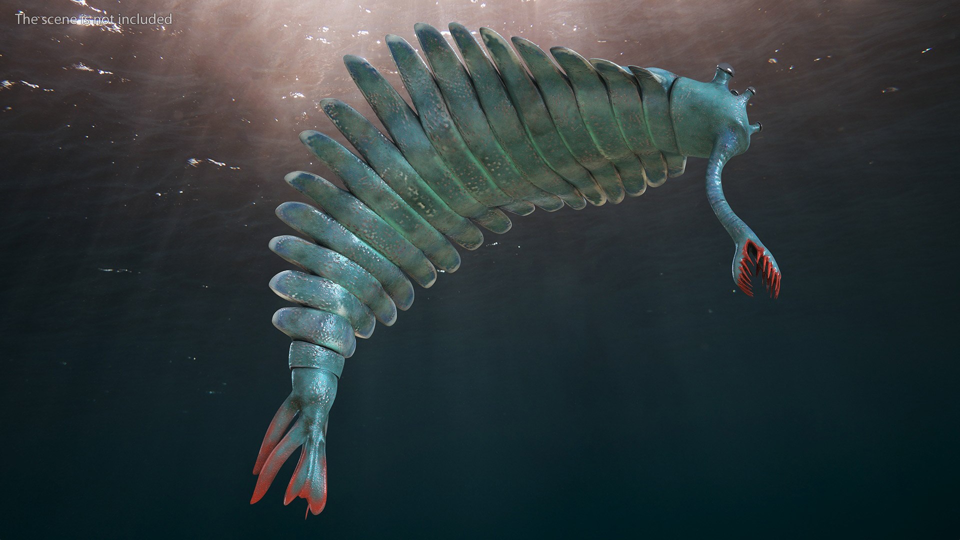 3D Green Opabinia Rigged - TurboSquid 2178045