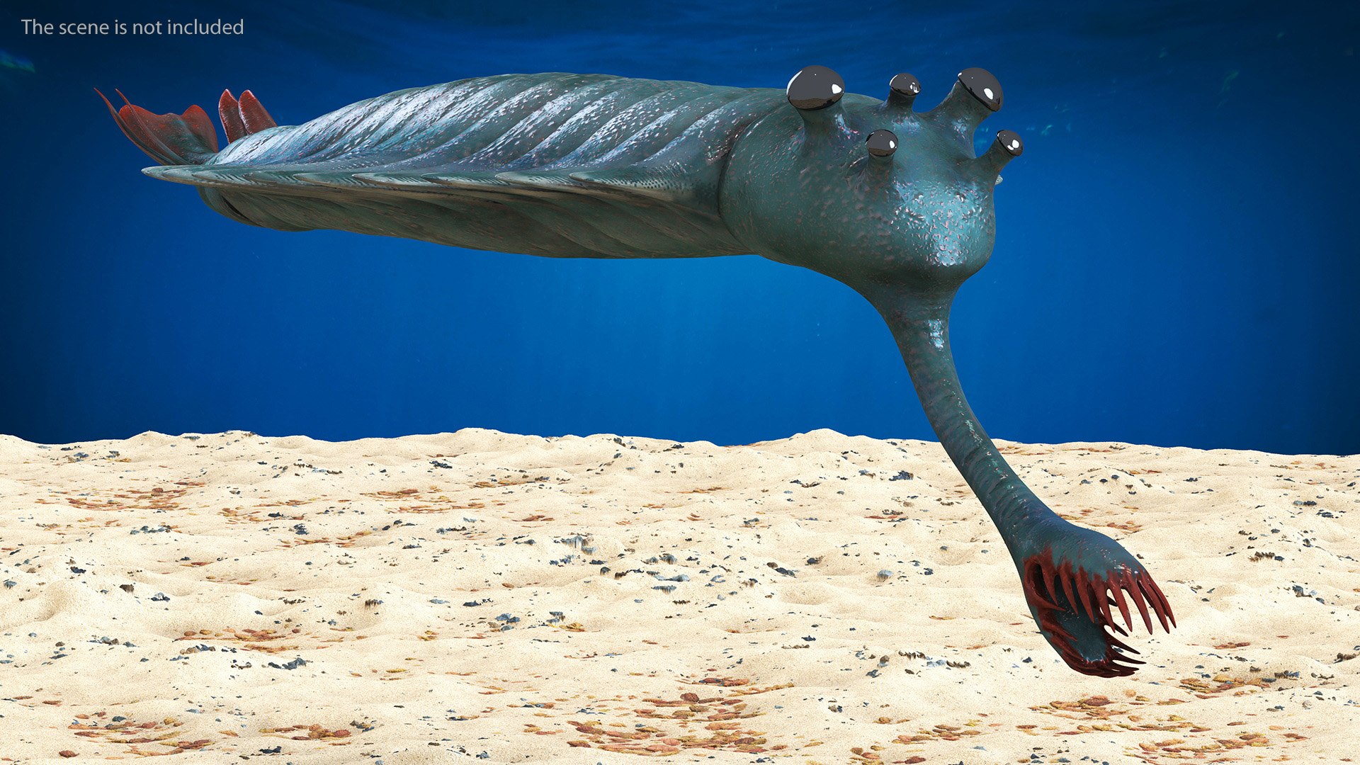 3D Green Opabinia Rigged - TurboSquid 2178045