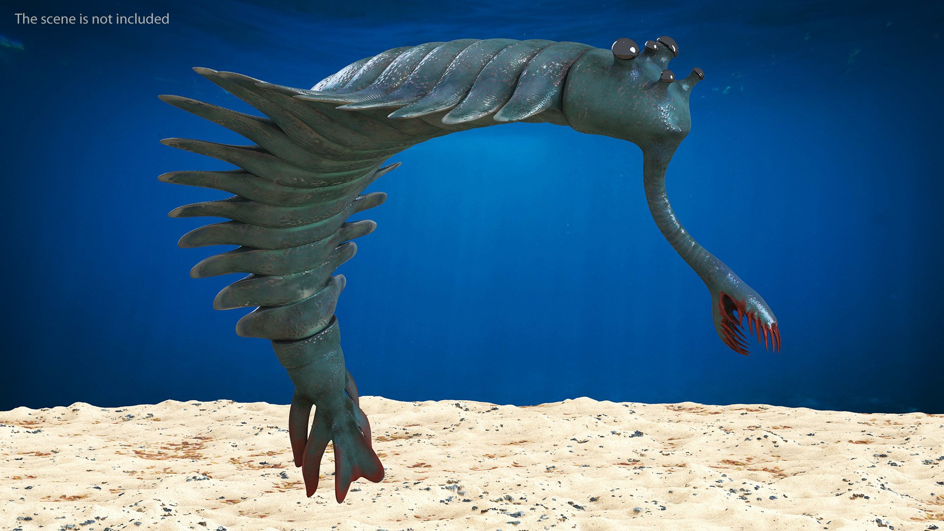 3D Green Opabinia Rigged - TurboSquid 2178045