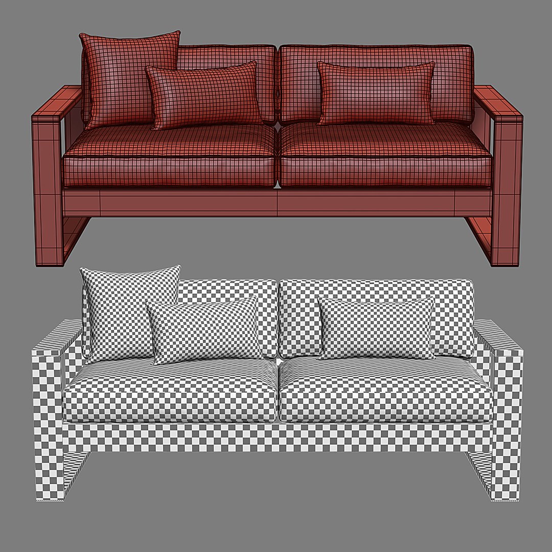 Portside Outdoor Sofa 3D Model - TurboSquid 1538772