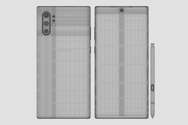 3D модель Samsung Galaxy Note 10 и Note 10 Plus - TurboSquid 1429678