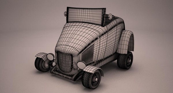 Antique cartoon car model - TurboSquid 1349256