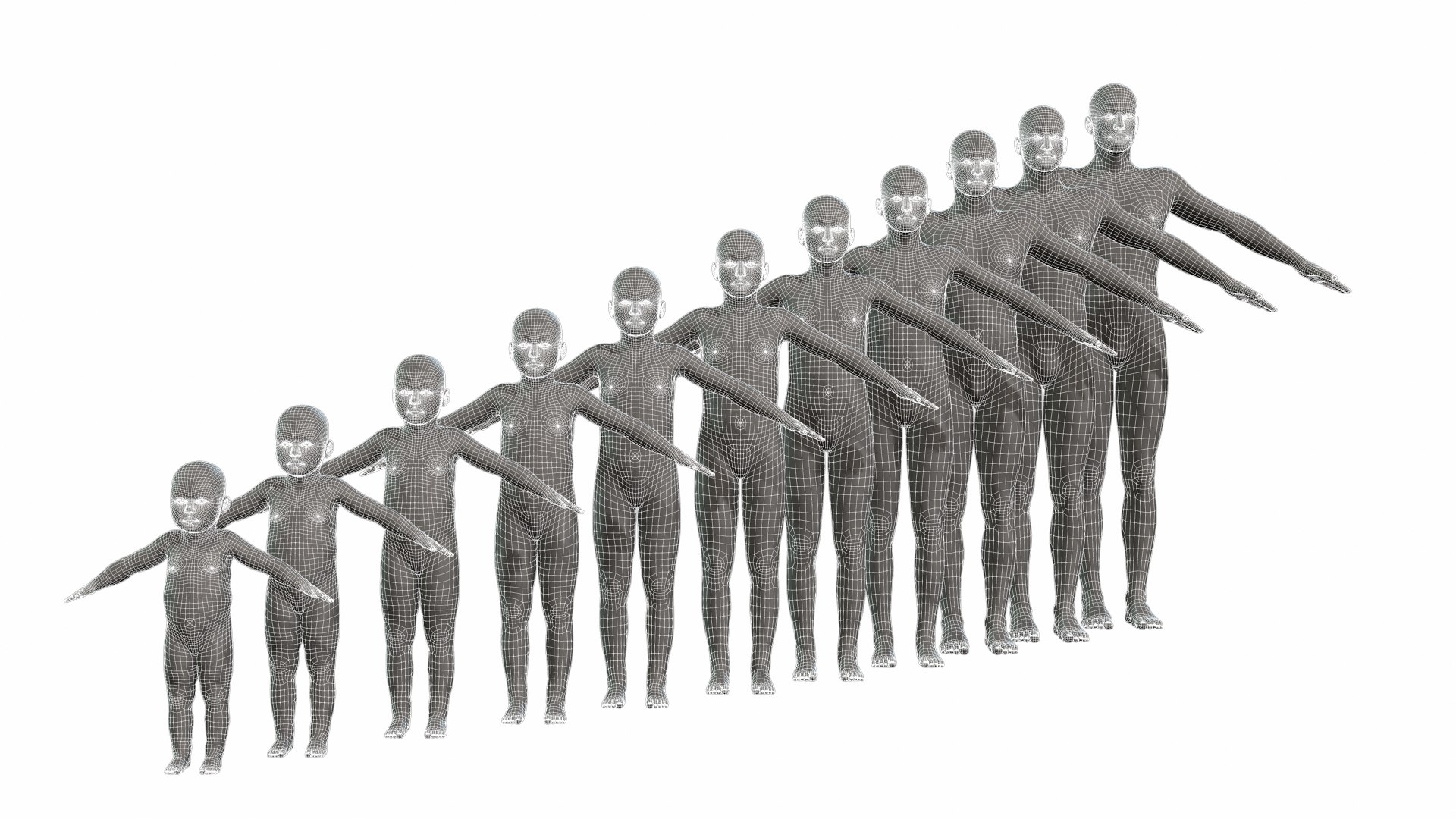 3D 40 3D Characters Base Shapes MegaPack - TurboSquid 1862660