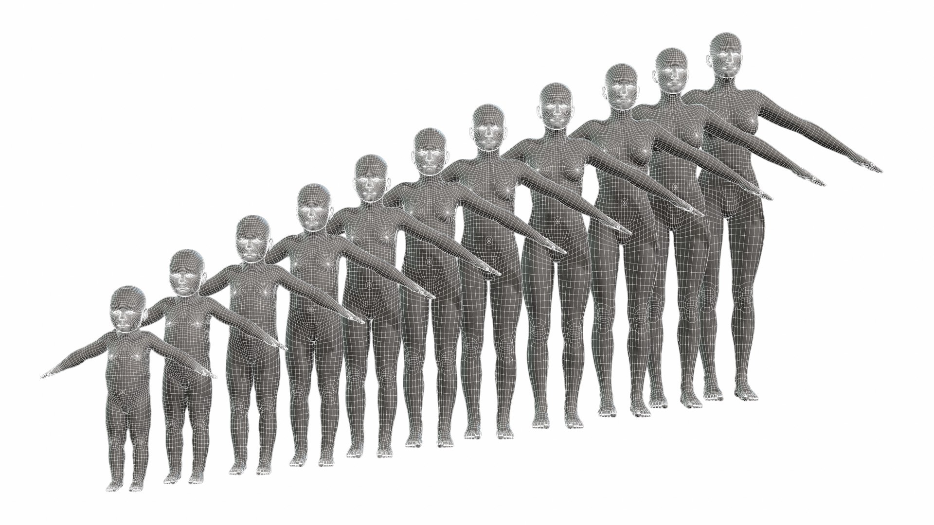 3D 40 3D Characters Base Shapes MegaPack - TurboSquid 1862660