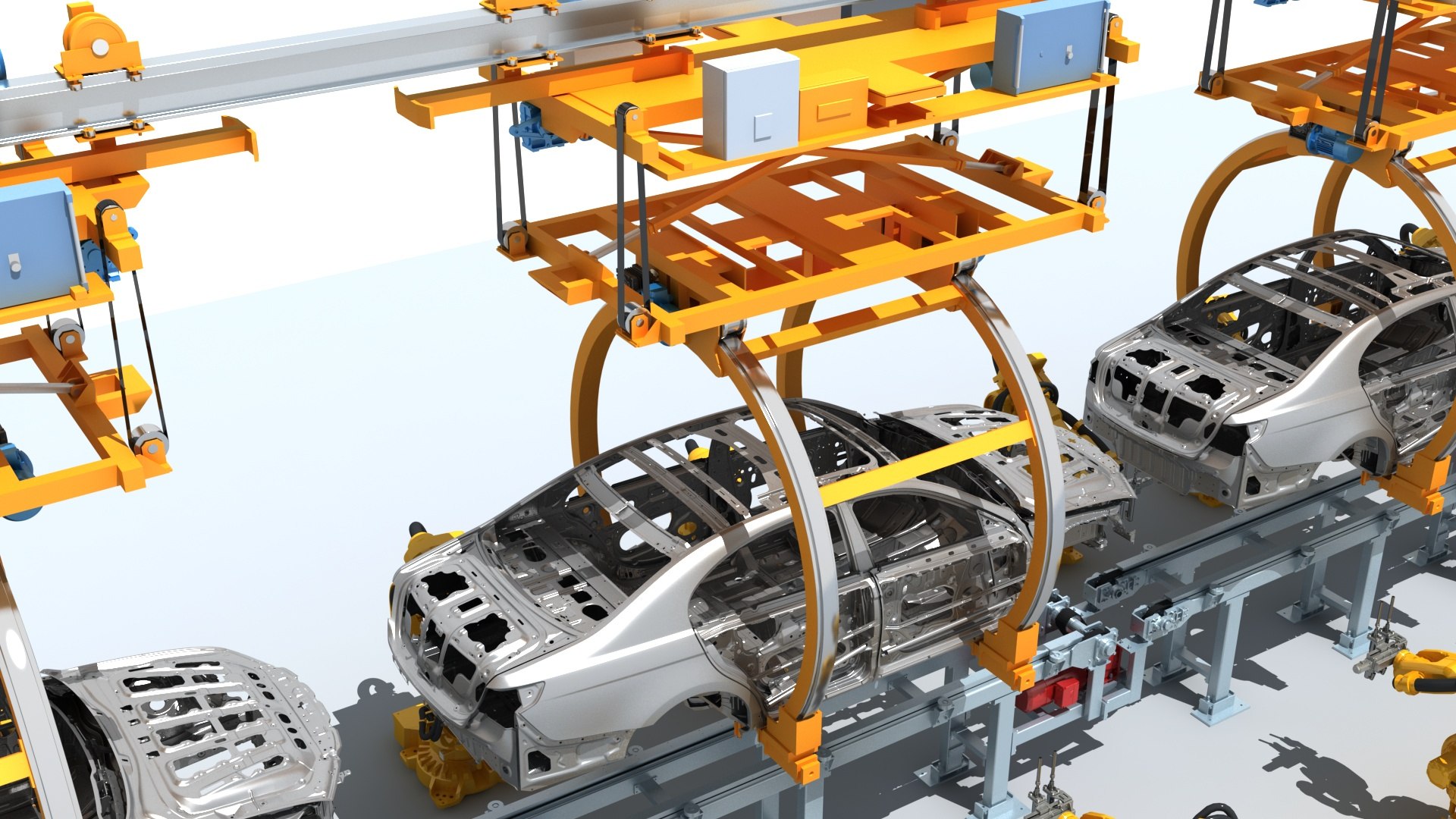 Automobile Production Line Model - TurboSquid 2291341