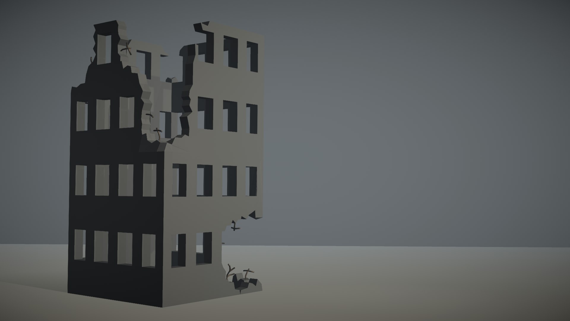 Building destroyed 3D model - TurboSquid 1669034