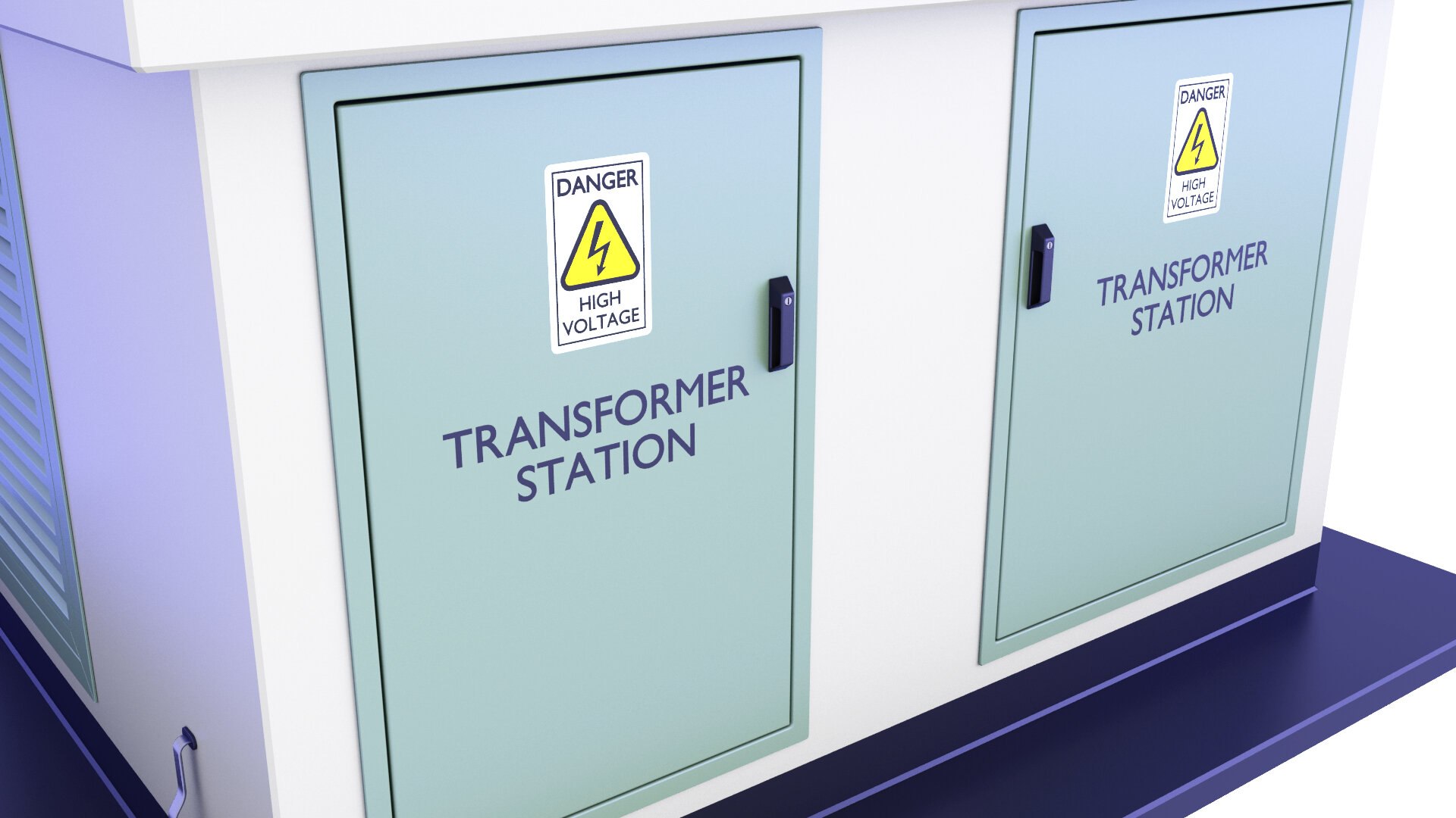 4 Power Transformer Substation Buildings SET V14 3D - TurboSquid 2400749