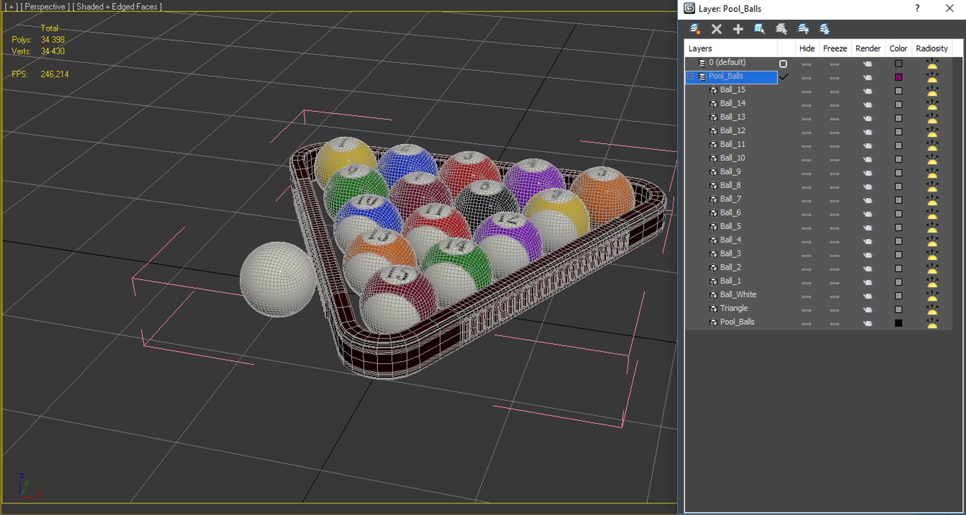3D pool balls model - TurboSquid 1229303