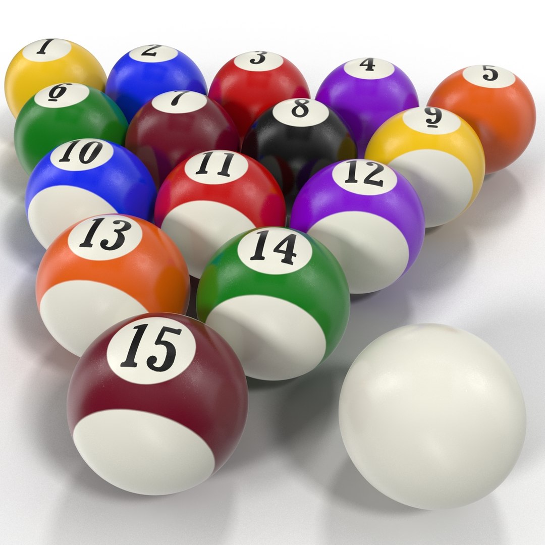 3D pool balls model - TurboSquid 1229303