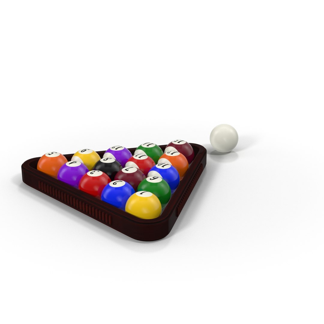 3D pool balls model - TurboSquid 1229303