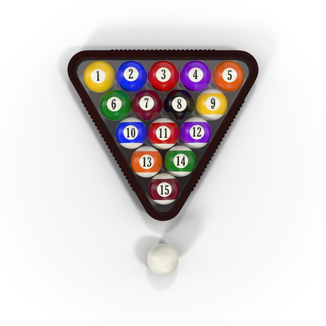 3D pool balls model - TurboSquid 1229303