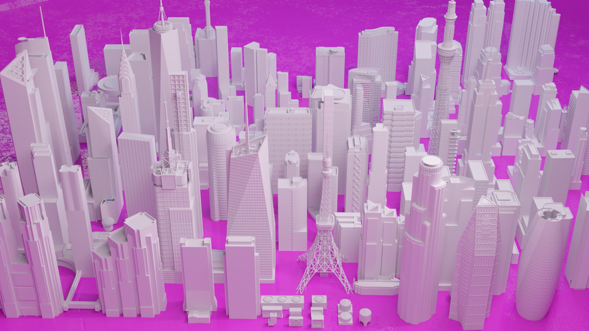 Mega Building Pack 3D Model - TurboSquid 2131078