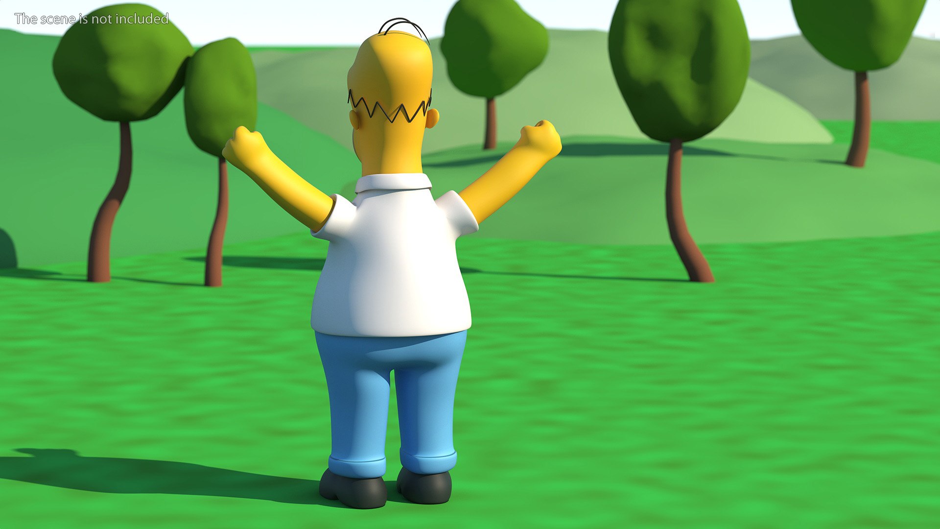 Homer Simpson Hands Up Pose 3D Model - TurboSquid 2164134
