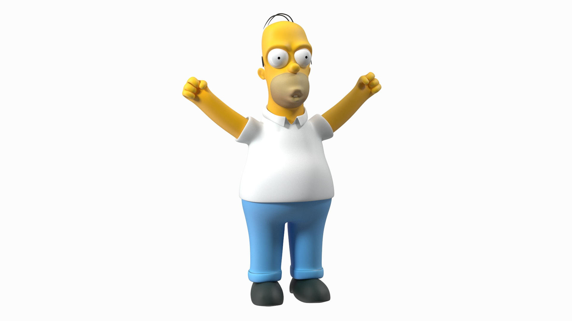 Homer Simpson Hands Up Pose 3D Model - TurboSquid 2164134