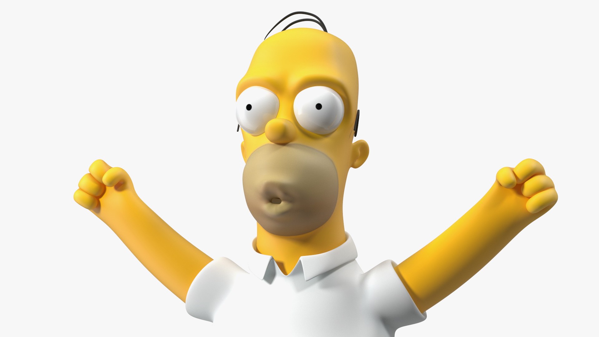 Homer Simpson Hands Up Pose 3D Model - TurboSquid 2164134