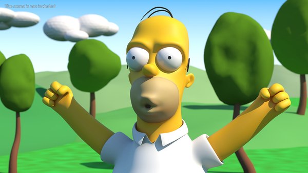 modelo 3d Postura de las manos arriba de Homero Simpson - TurboSquid ...