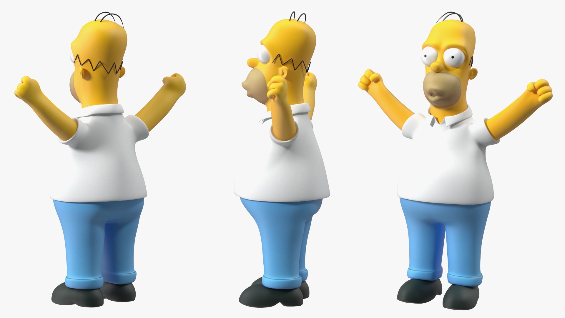 Homer Simpson Hands Up Pose 3D Model - TurboSquid 2164134
