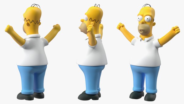 modelo 3d Postura de las manos arriba de Homero Simpson - TurboSquid ...