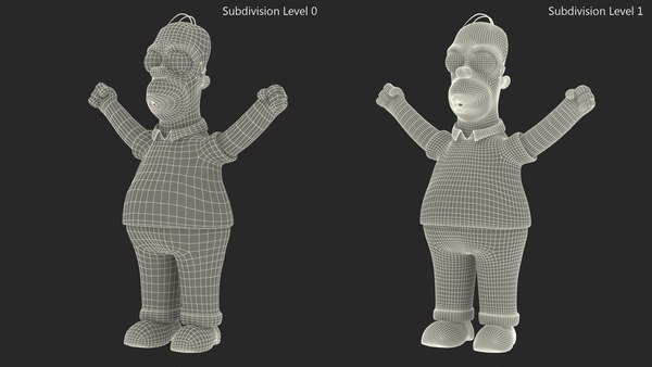 modelo 3d Postura de las manos arriba de Homero Simpson - TurboSquid ...