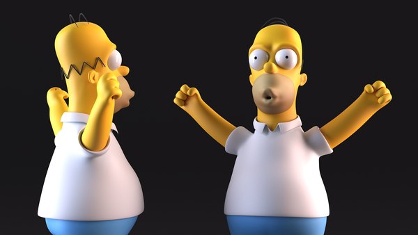 modelo 3d Postura de las manos arriba de Homero Simpson - TurboSquid ...