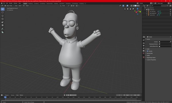 modelo 3d Postura de las manos arriba de Homero Simpson - TurboSquid ...