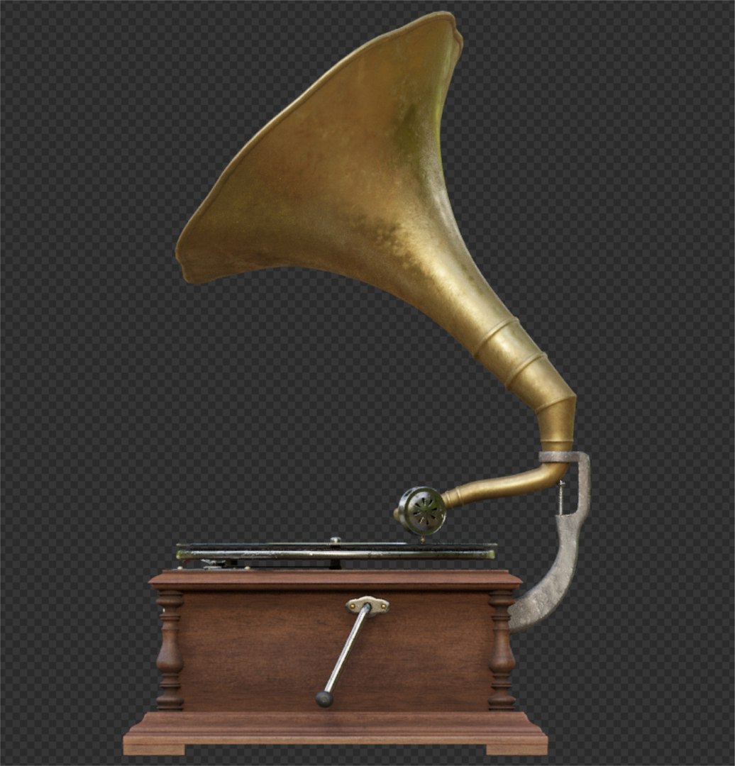 3d Gramophone Phonograph Platter Turbosquid 1678530