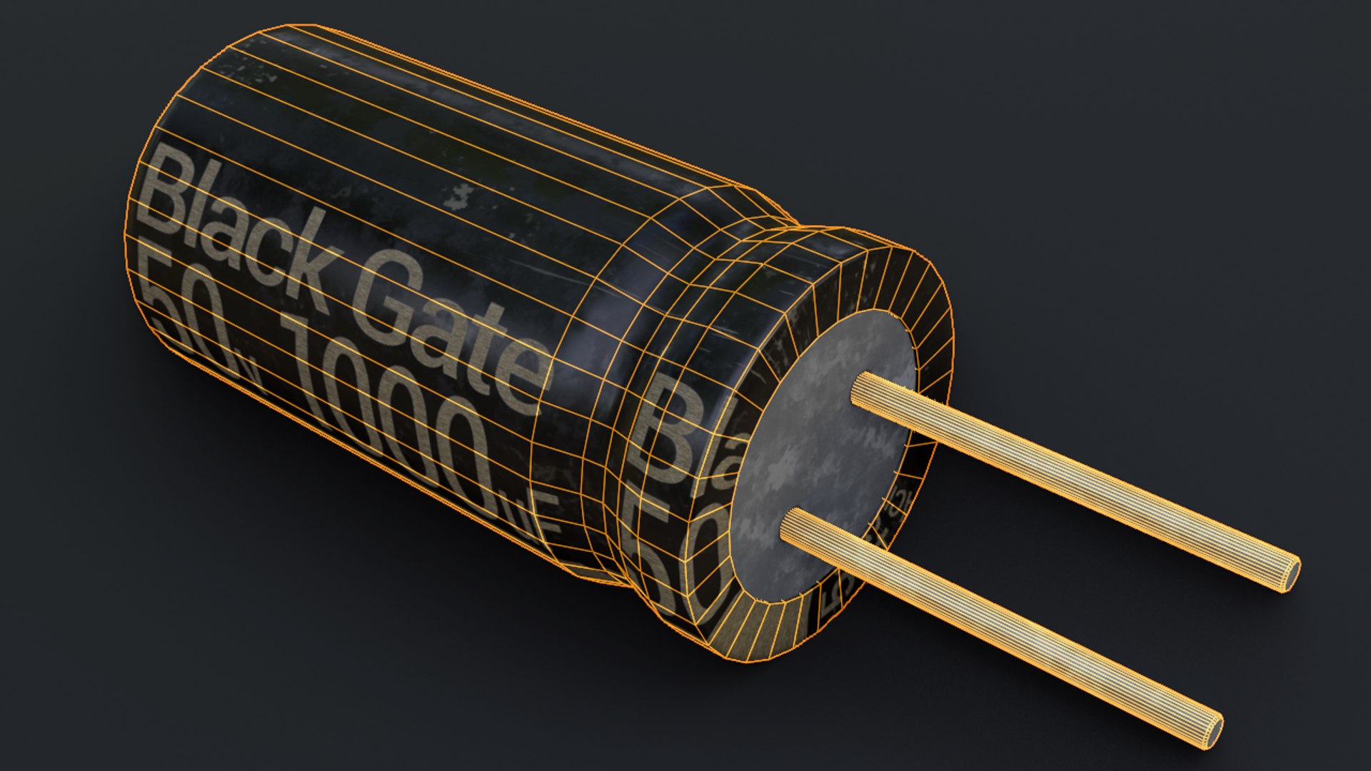 3D Pack of photorealistic capacitors with 8 color variations for games ...