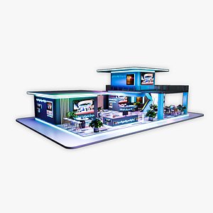 Modern Futuristic Trade Show Booth Design Blender 3D Model 3D Model ...