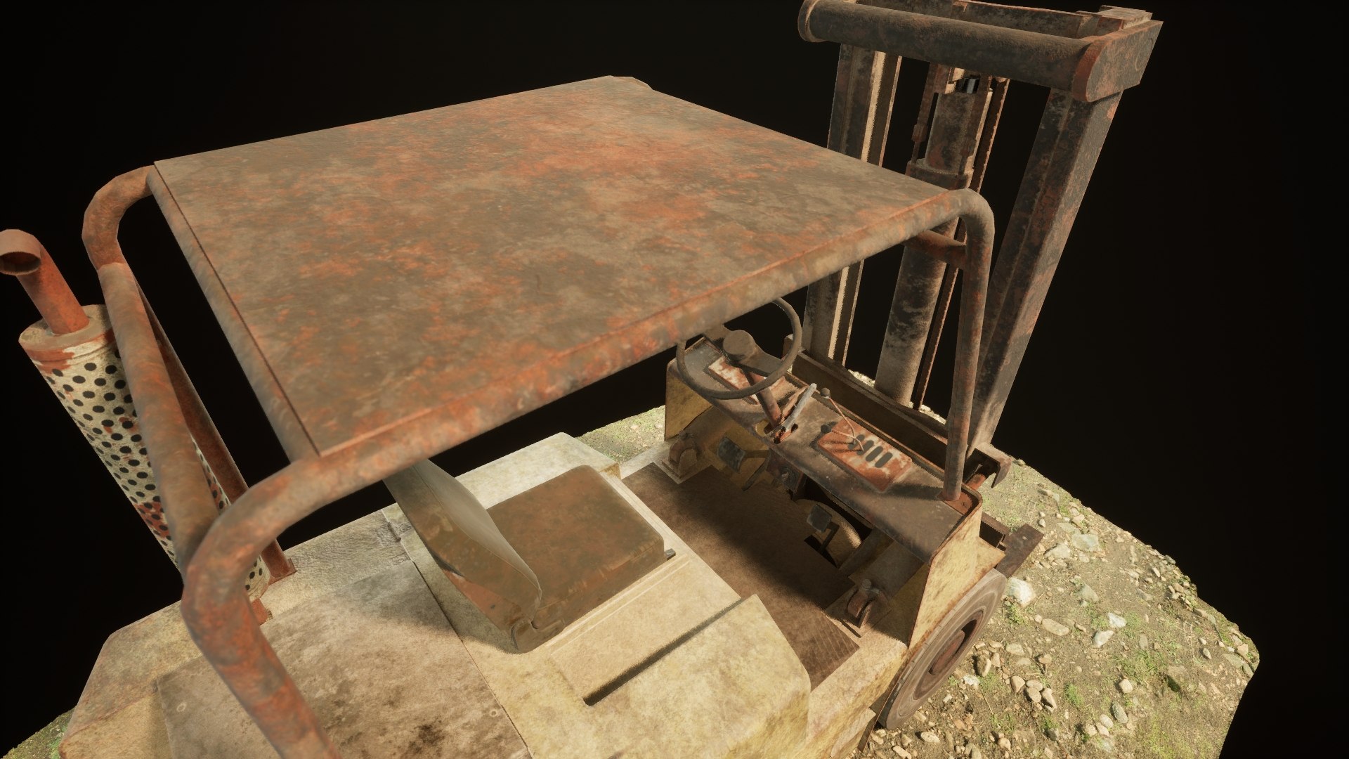 3D Old And Rusty Forklift Model - TurboSquid 2062004