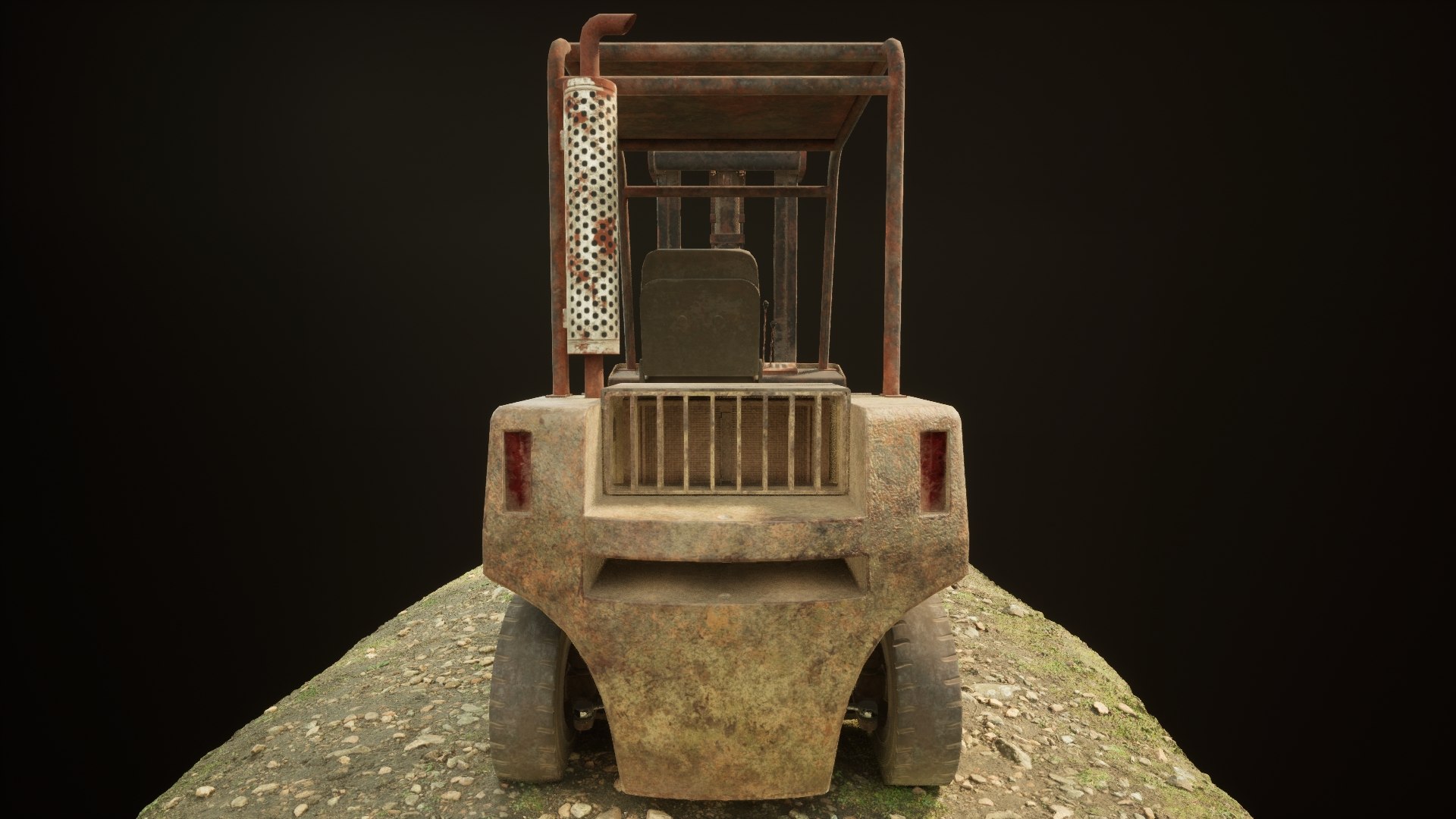 3D Old And Rusty Forklift Model - TurboSquid 2062004