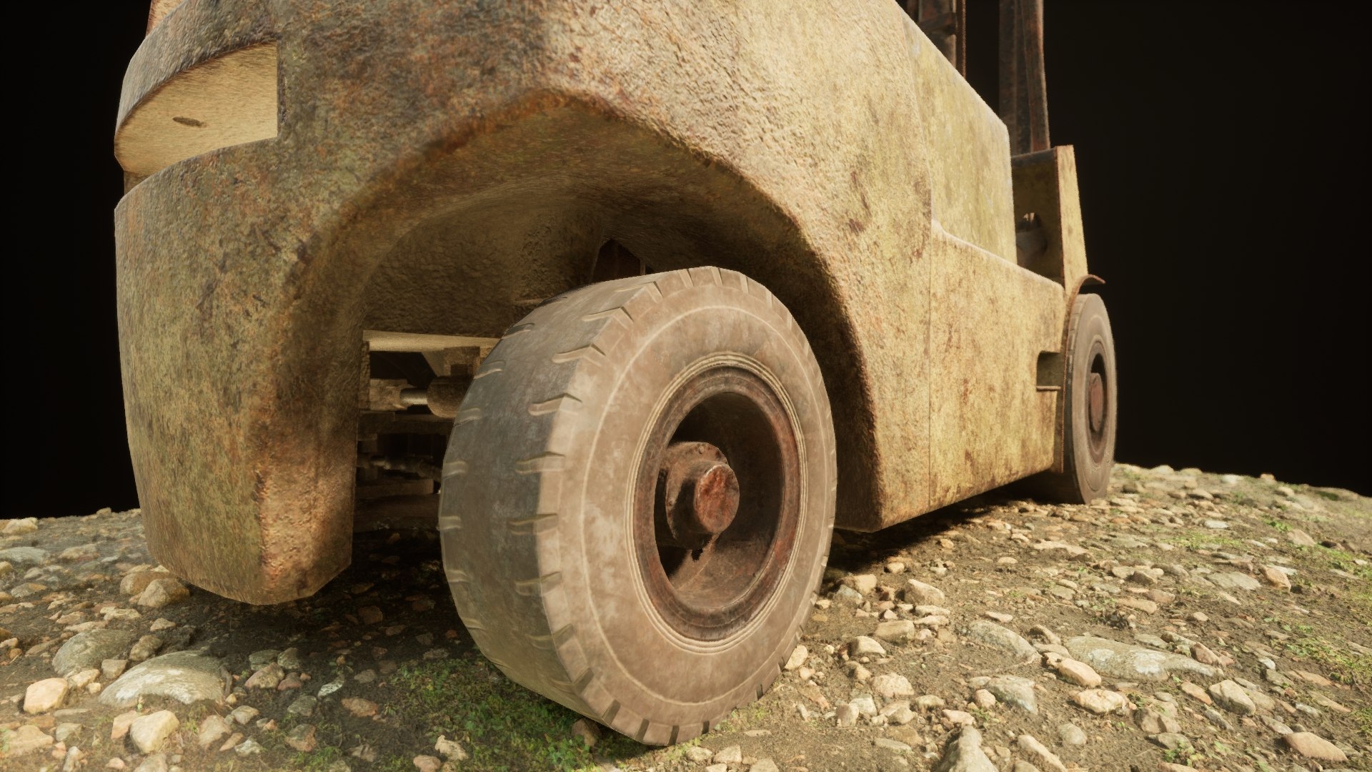 3D Old And Rusty Forklift Model - TurboSquid 2062004