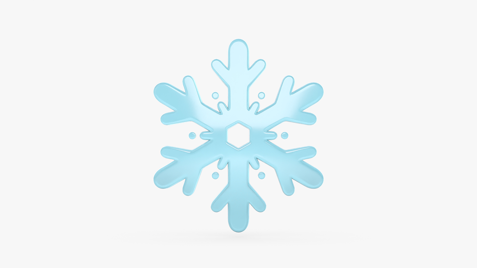 Cartoon Snowflake B 3D Model - TurboSquid 2151846