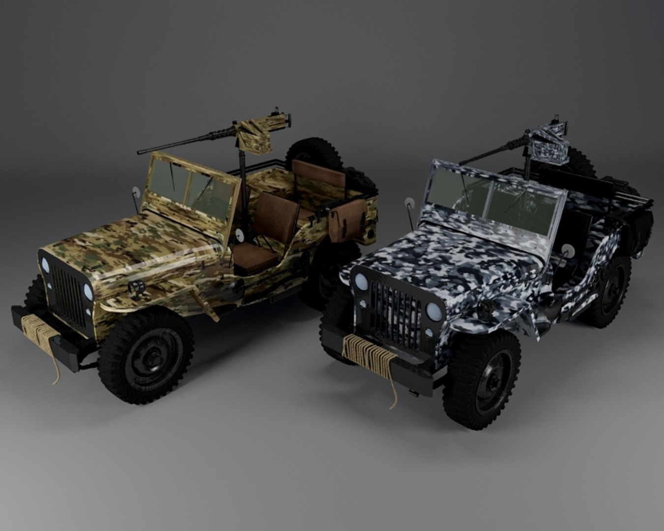 Jeep army 3D model - TurboSquid 1513506
