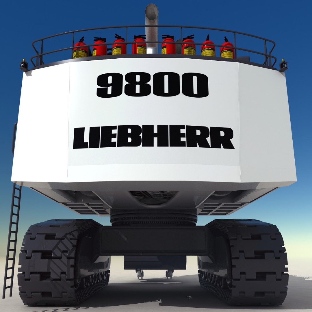 3d liebherr 9800 excavator