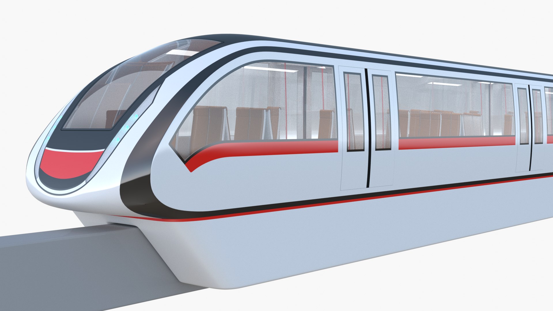 3D Model Monorail Train Concept - TurboSquid 1885641