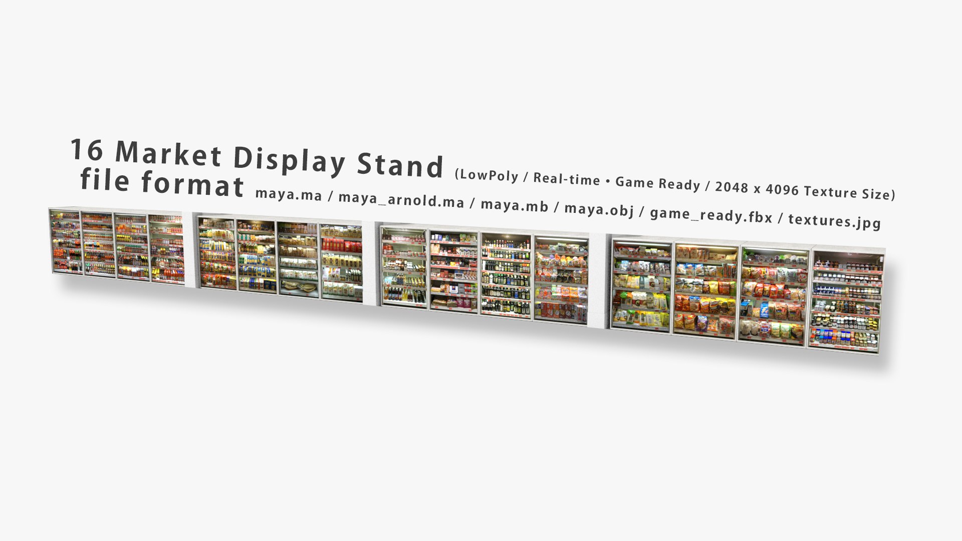 3D 16 market display stand - TurboSquid 1154294
